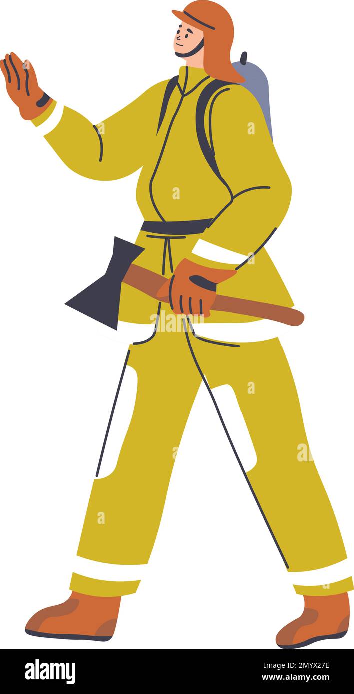Fireman portrait Stock Vector Images - Alamy