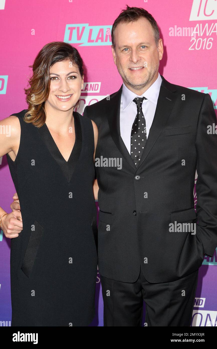 Dave Coulier, right, and Melissa Bring arrive at the 2016 TV Land Icon ...