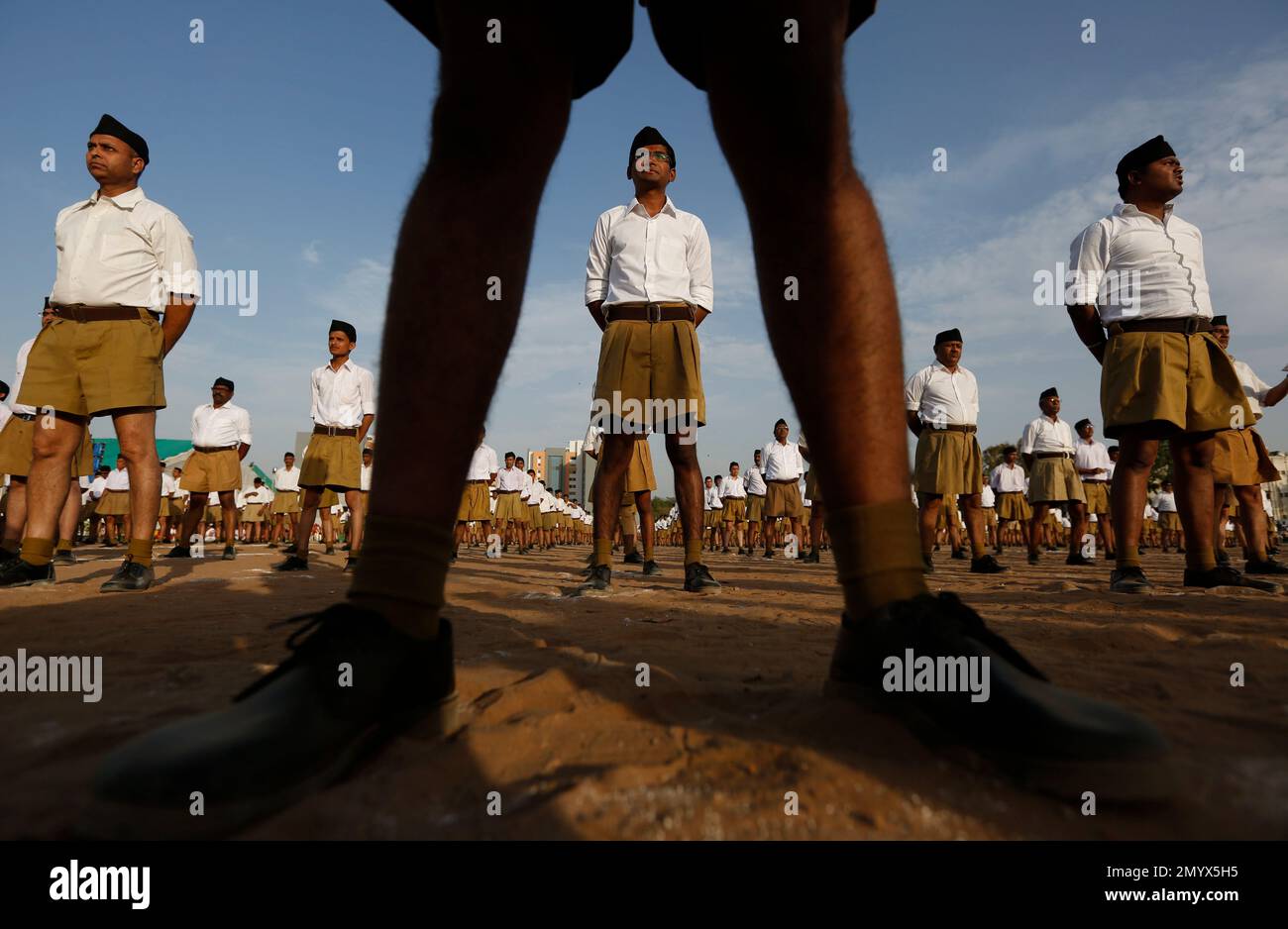 Members of Hindu nationalist Rashtriya Swayamsevak Sangh (RSS), or ...
