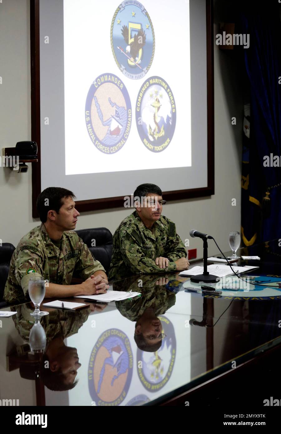 U.S. Navy Vice Adm. Kevin Donegan, commander of the U.S. Naval Forces ...