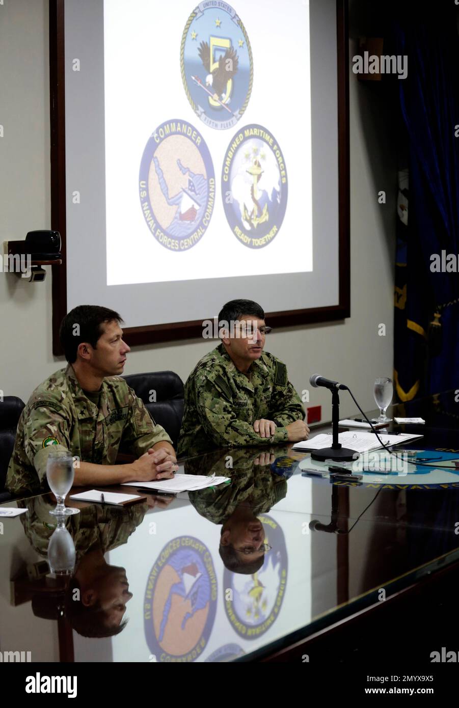 U.S. Navy Vice Adm. Kevin Donegan, commander of the U.S. Naval Forces ...