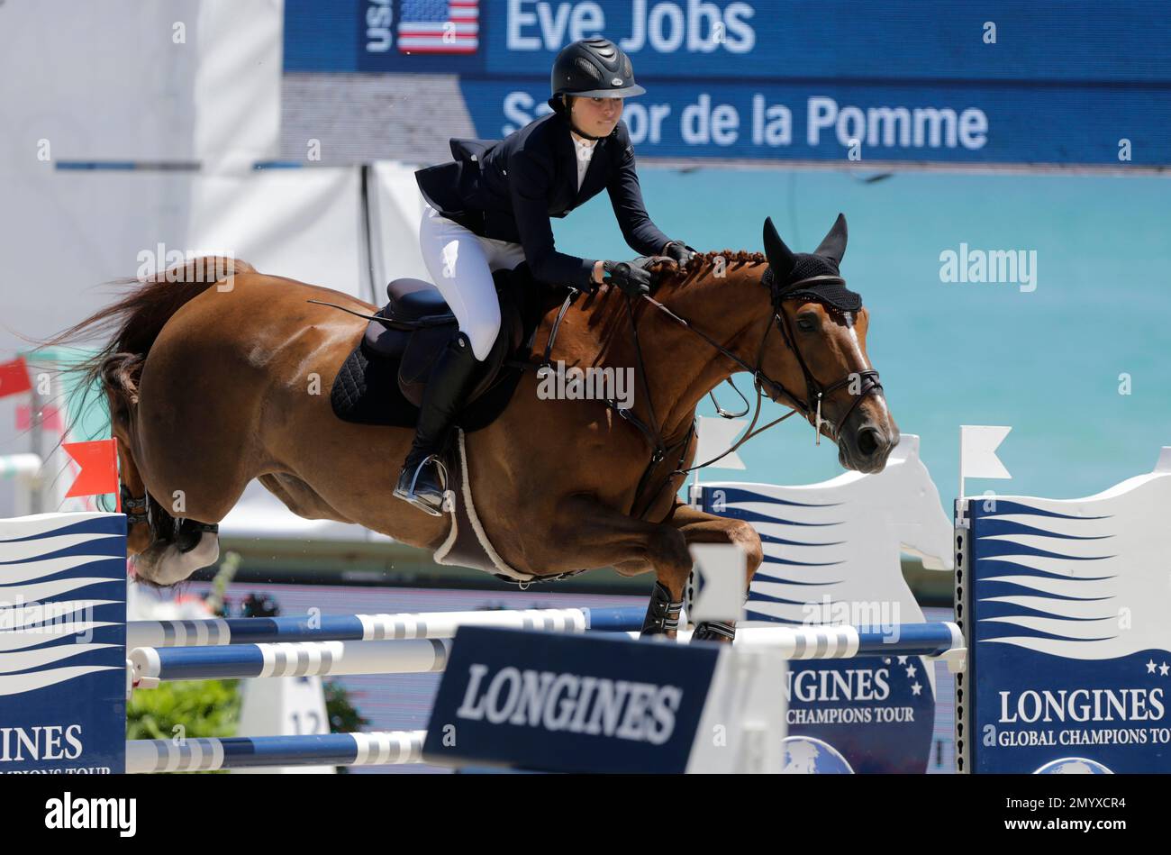 Eve Jobs, daughter of Apple Inc. co-founder Steve Jobs, rides her horse ...