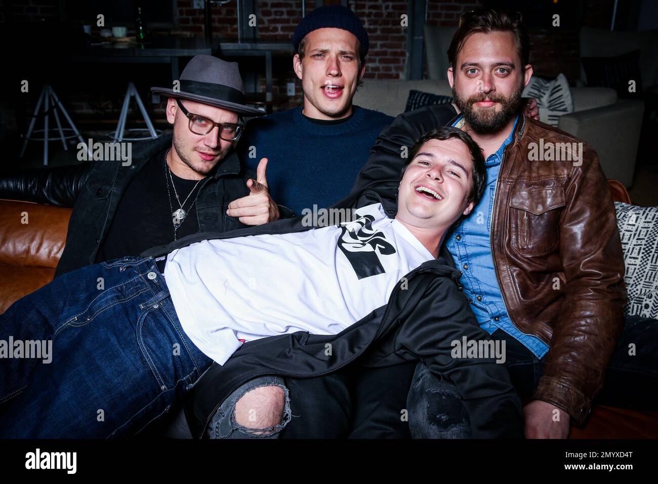 In this March 30, 2016 photo, Mark Falgren, from left, Magnus Larsson ...