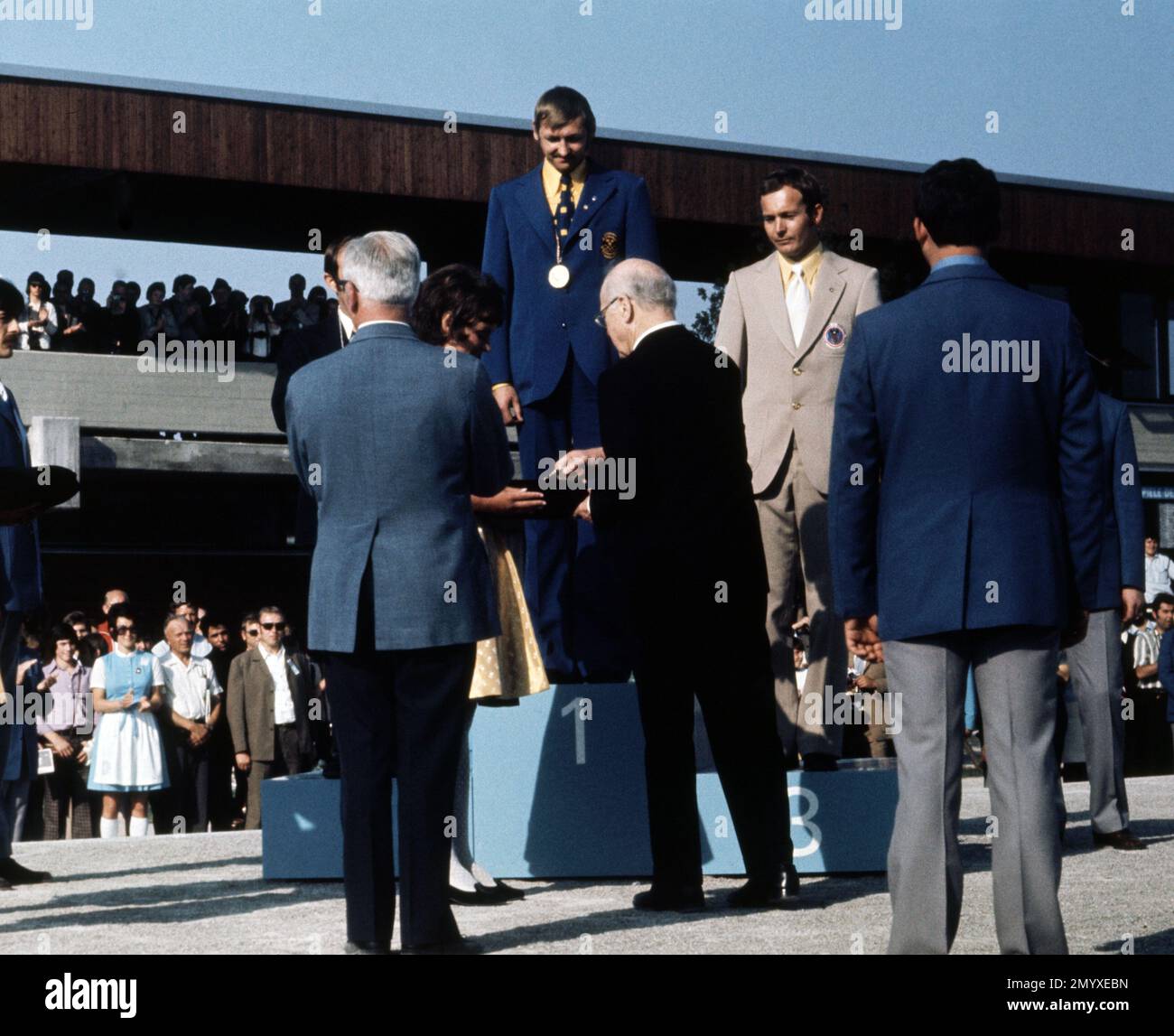 International Olympic Committee President Avery Brundage, center, back ...