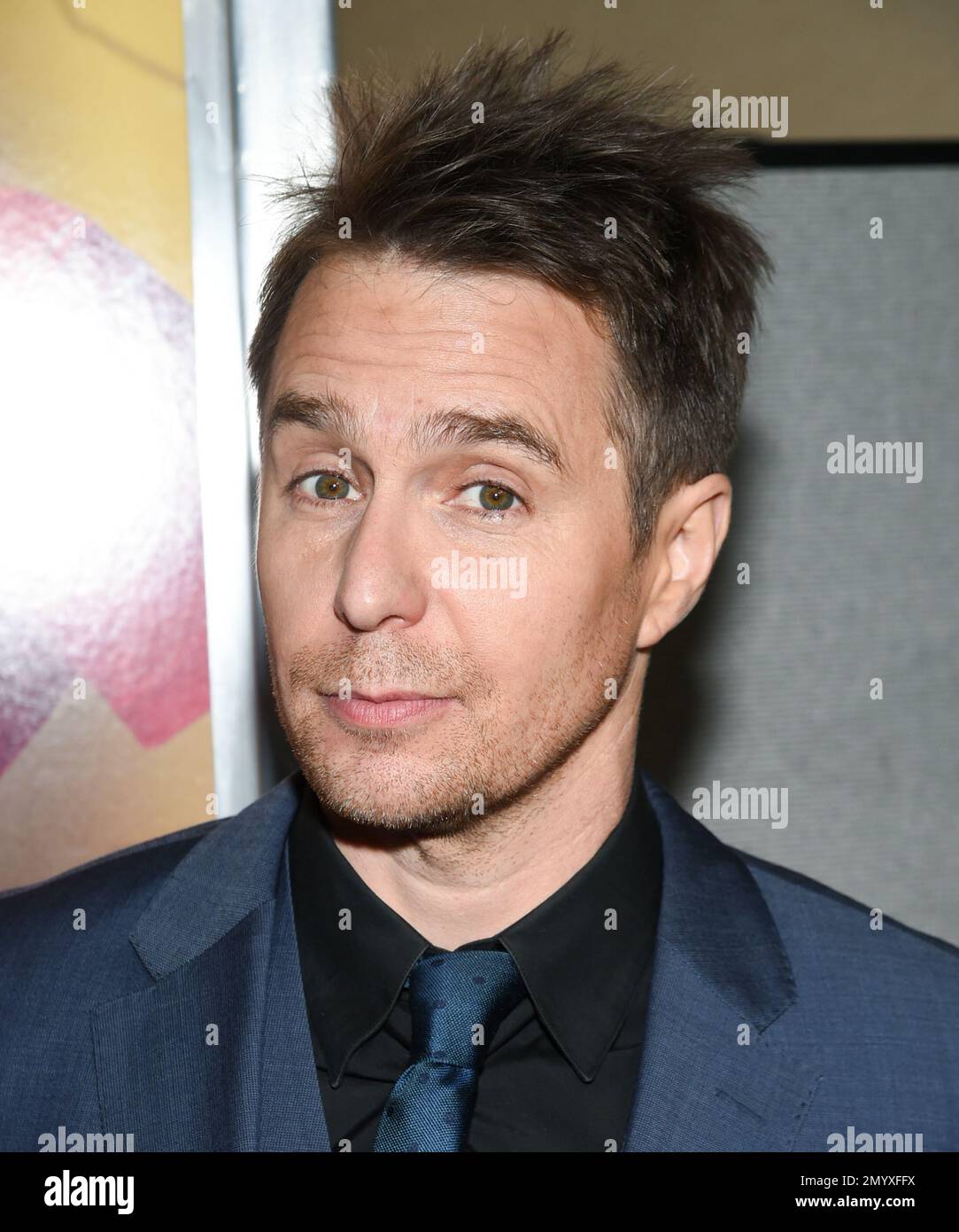 Actor Sam Rockwell attends the premiere of "Mr. Right" at AMC Lincoln ...