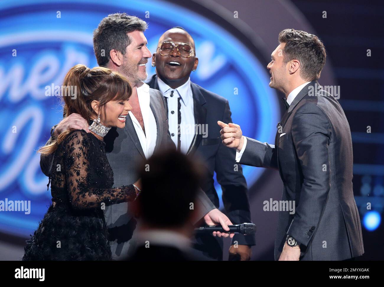 Paula Abdul, from left, Simon Cowell, Randy Jackson, and Ryan Seacrest ...