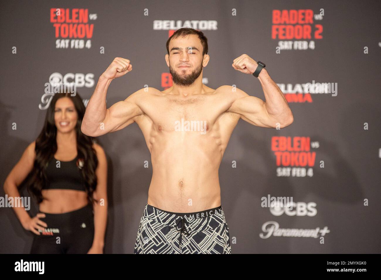 Los Angeles, California - February 3rd: Akhmed Magomedov weighs in at ...