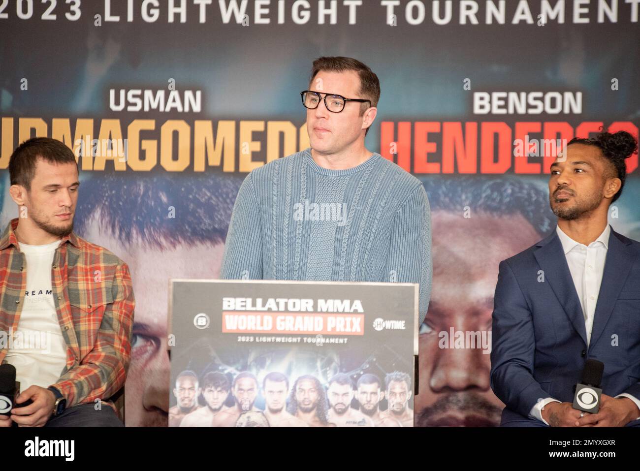 Los Angeles, California - February 3rd: Chael Sonnen Hosts the press ...