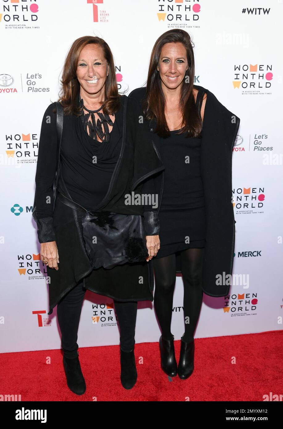 Fashion designer Donna Karan, left, and her daughter Gabby Weiss arrive ...