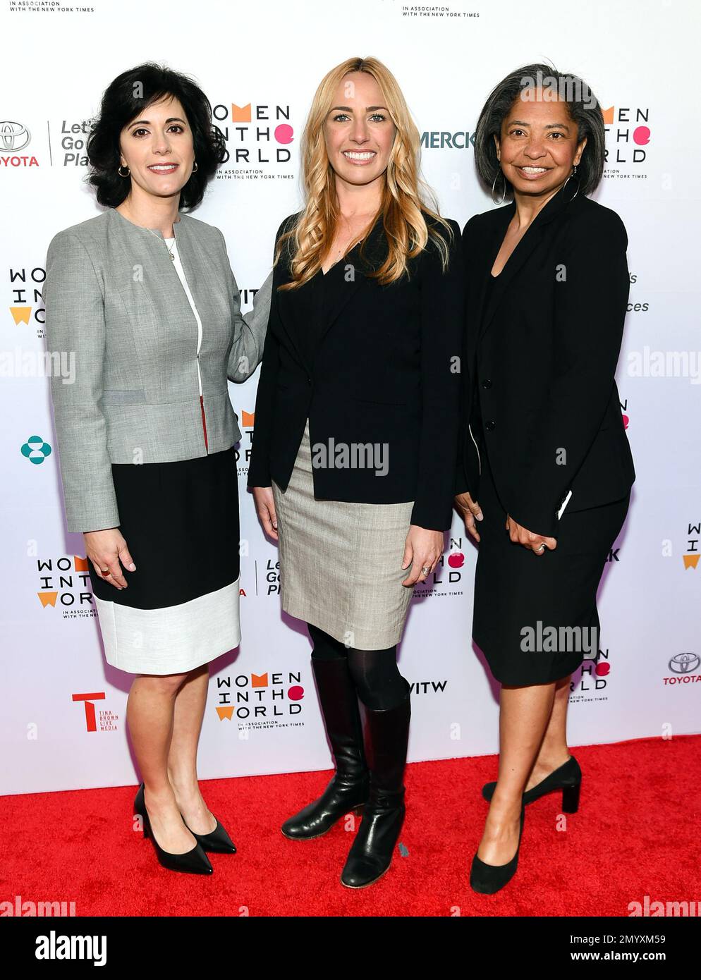 Lisa Materazzo, left, and Jackie Birdsall Dionne Colvin-Lovley arrive ...