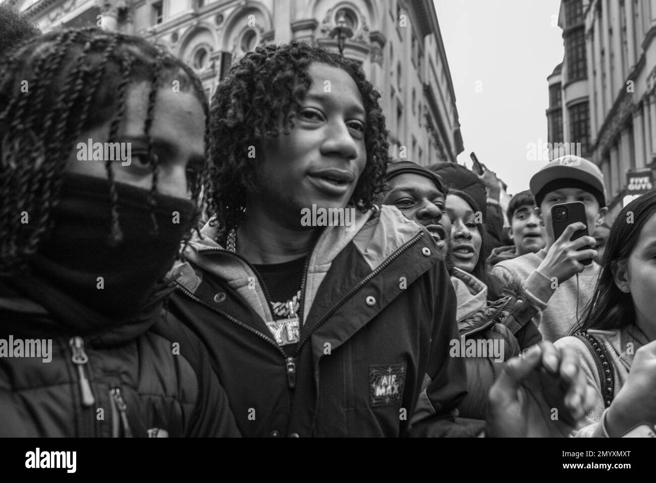Trill artist Digga D aka Rhys Herbert films music video in Piccadilly ...
