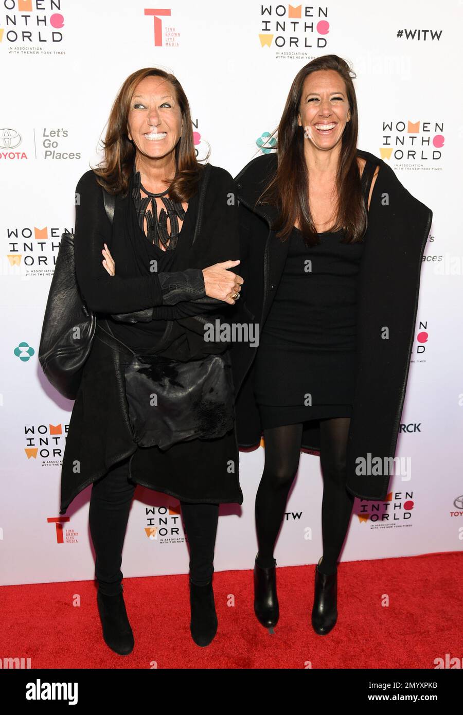 Fashion designer Donna Karan, left, and her daughter Gabby Weiss arrive ...