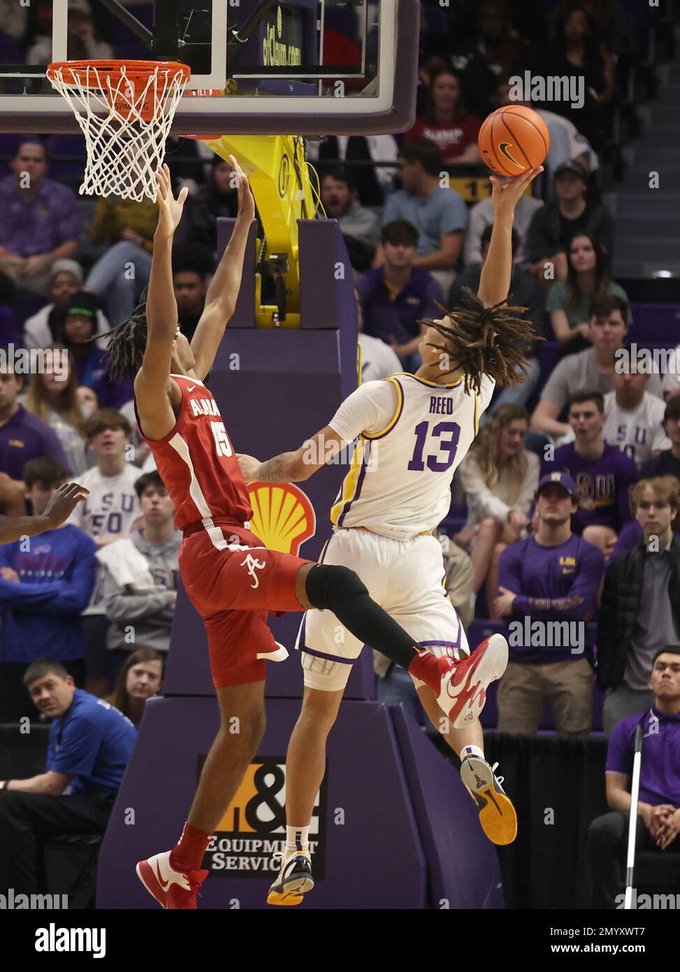 Baton Rouge, USA. 04th Feb, 2023. LSU Tigers forward Jalen Reed (13 ...