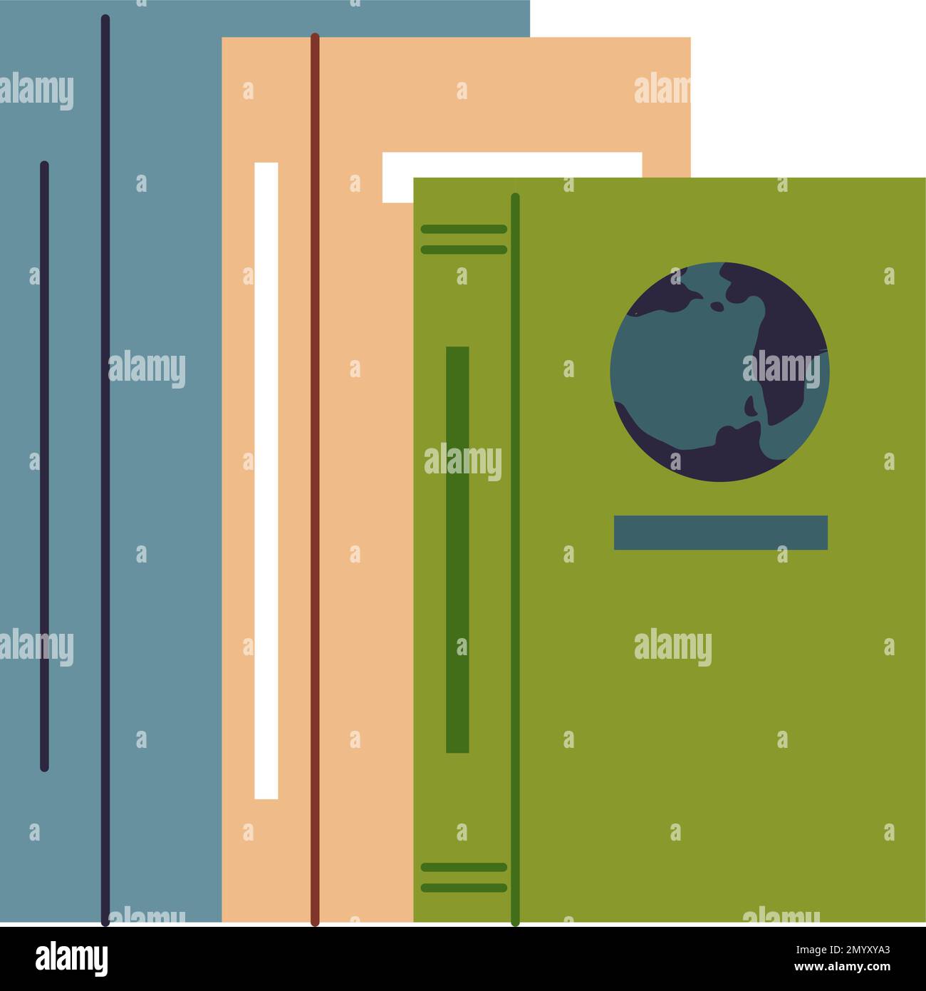 School books and textbooks for studying vector Stock Vector Image & Art ...