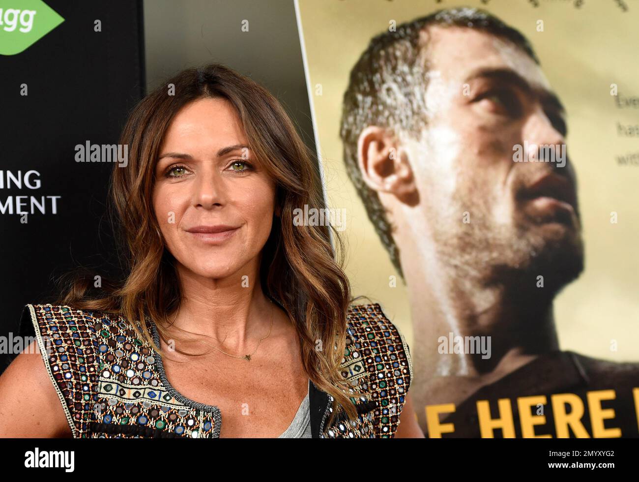 Vashti Whitfield, widow of actor Andy Whitfield, poses at the premiere ...
