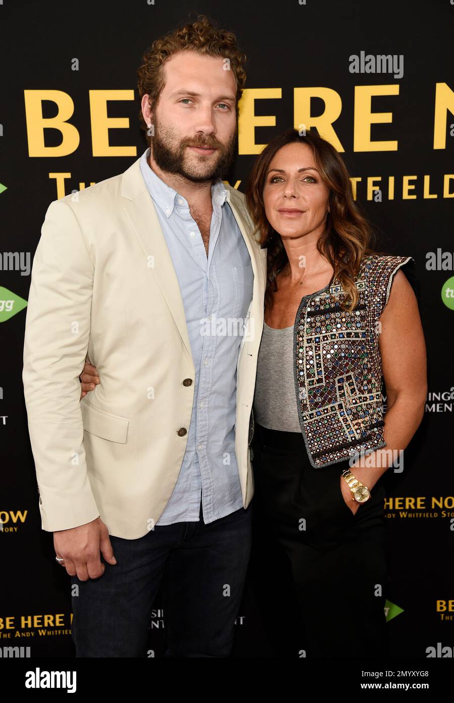Actor Jai Courtney and Vashti Whitfield, widow of actor Andy Whitfield ...