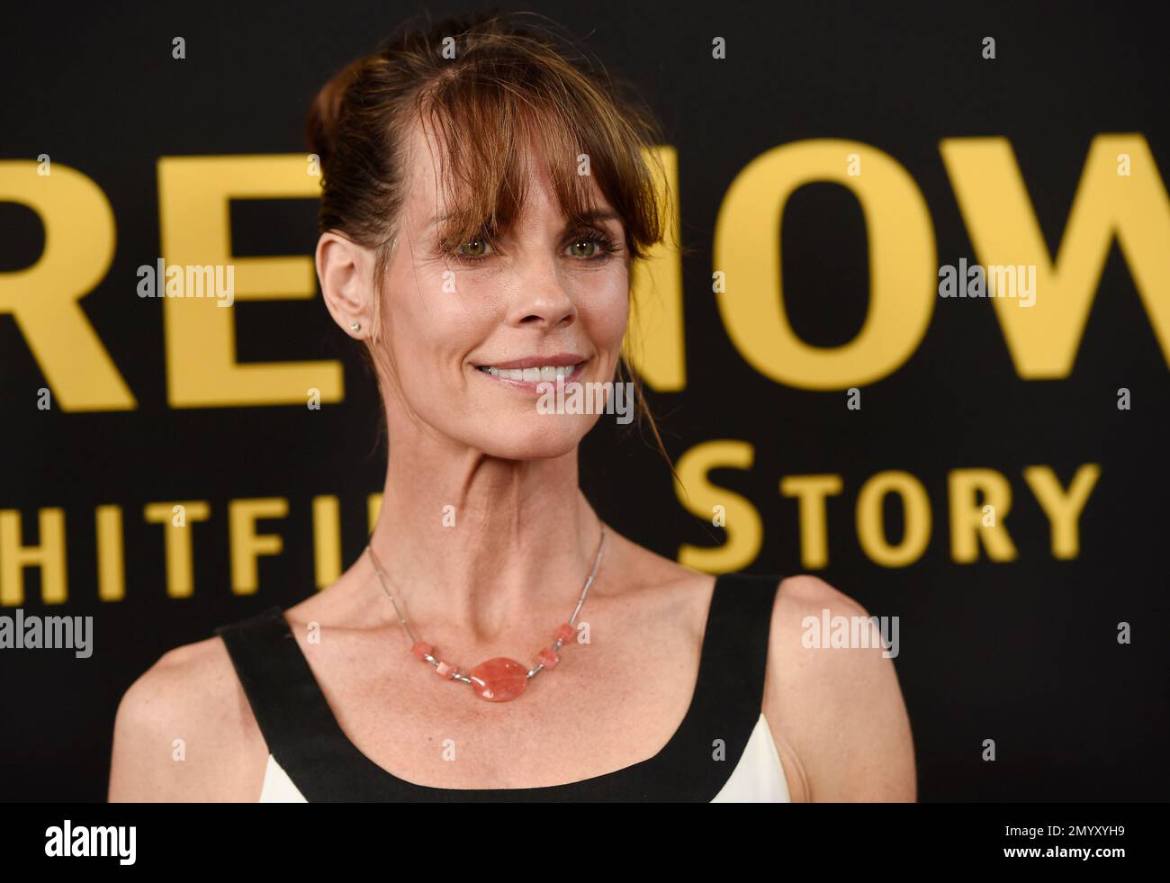 Actress Alexandra Paul poses at the premiere of the film "Be Here Now ...