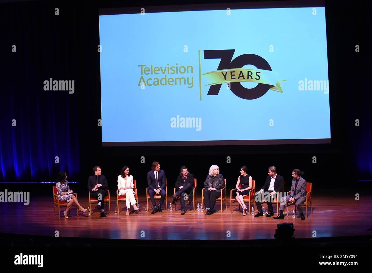 From left, Michelle Miller, Tobias Menzies, Caitriona Balfe, Sam ...