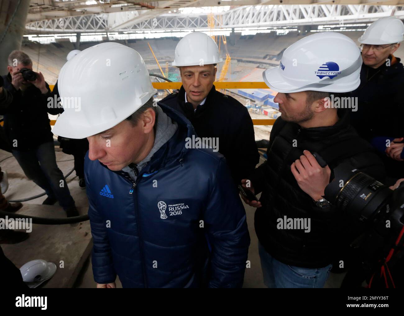 Alexey Sorokin, Local Organising Committee CEO, left, and Colin Smith ...