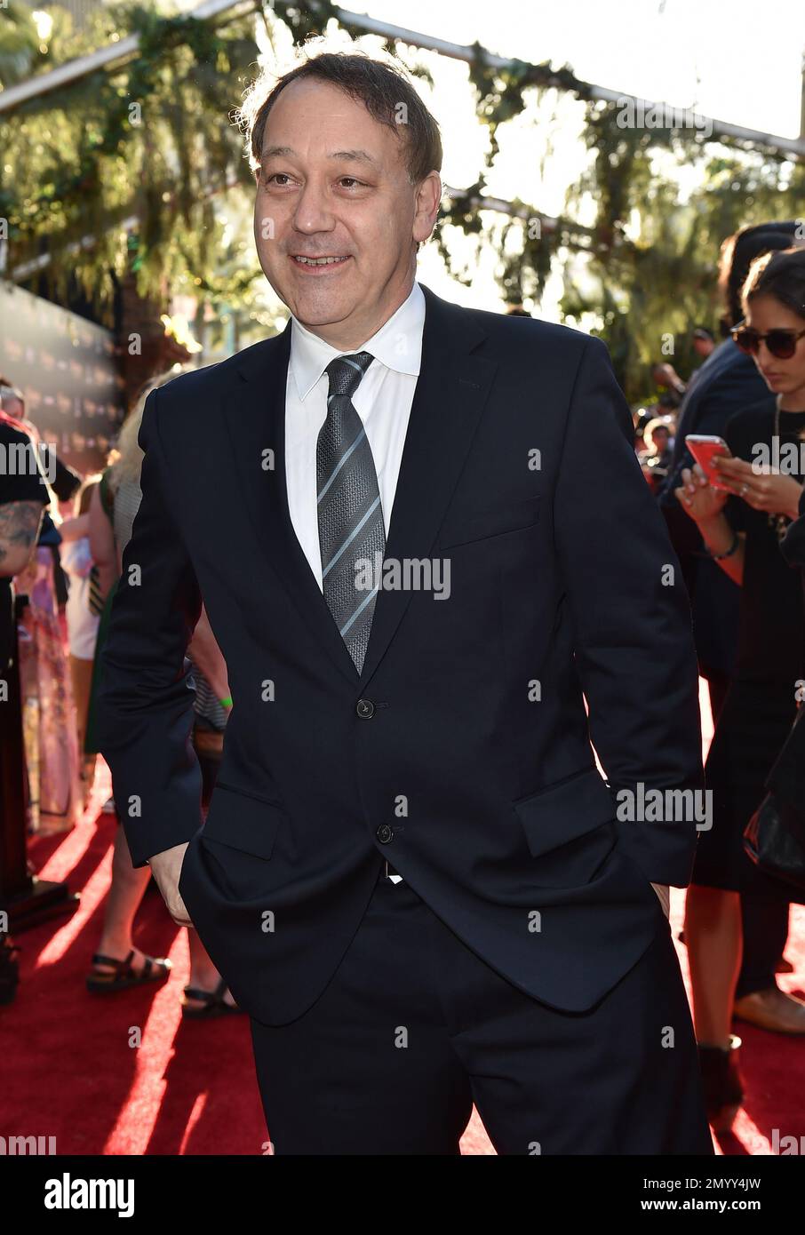 Sam Raimi arrives at the premiere of "The Jungle Book" at the El ...