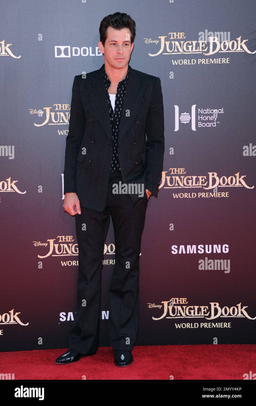 Mark Ronson arrives at the premiere of "The Jungle Book" at the El ...