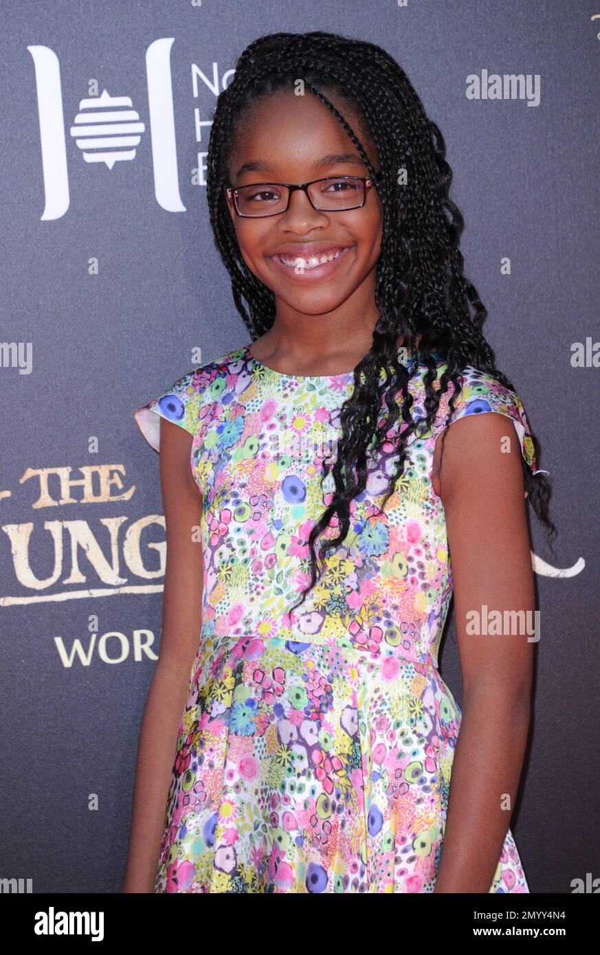 Marsai Martin arrives at the premiere of "The Jungle Book" at the El ...