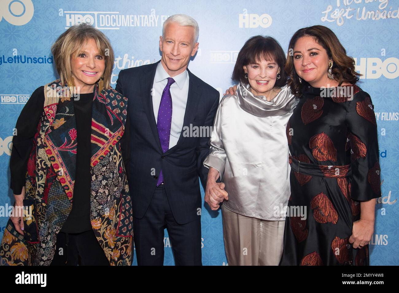 Sheila Nevins, left, Anderson Cooper, Gloria Vanderbilt and Liz Garbus ...