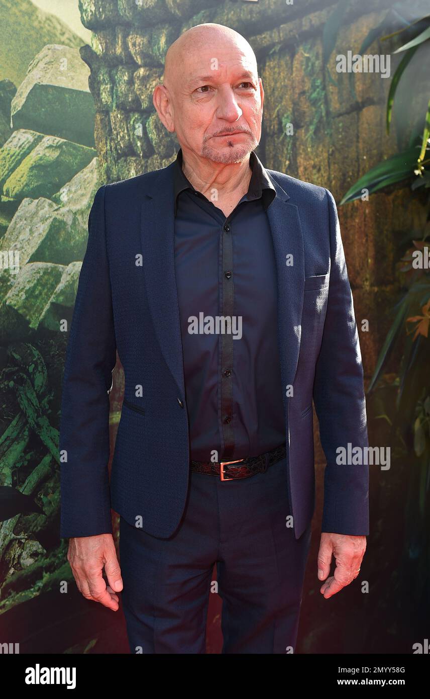 Ben Kingsley arrives at the premiere of "The Jungle Book" at the El ...