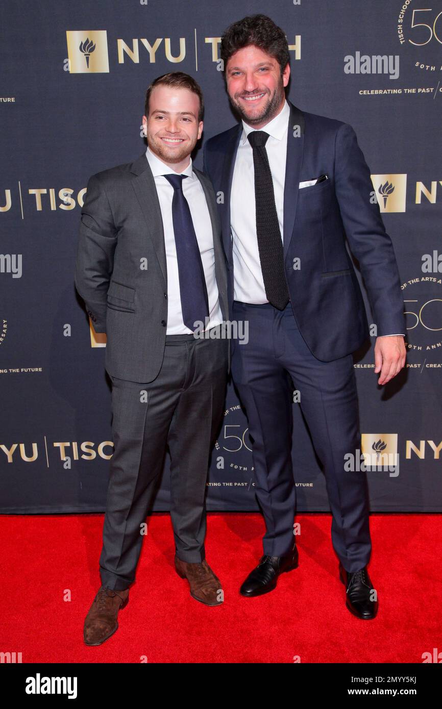Jonathan Cohen, left, and Michael Ratner, right, attend the NYU Tisch ...