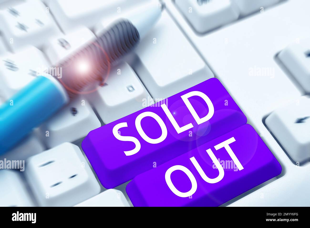 Text caption presenting Sold Out. Word Written on Not available anymore ...