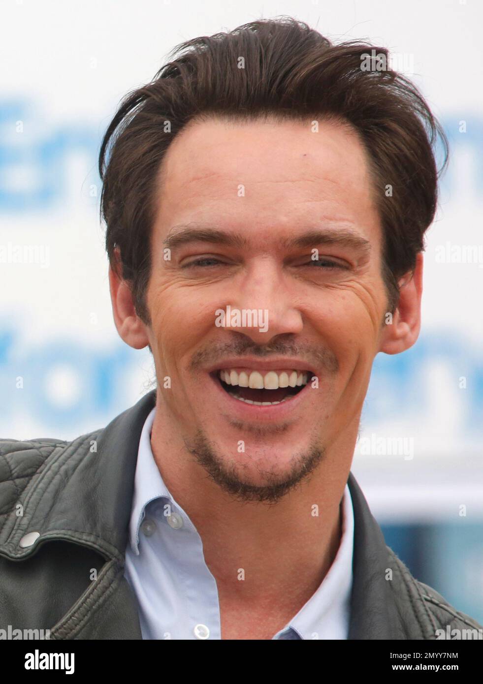 Irish actor Jonathan Rhys Meyers poses for photographers during the ...
