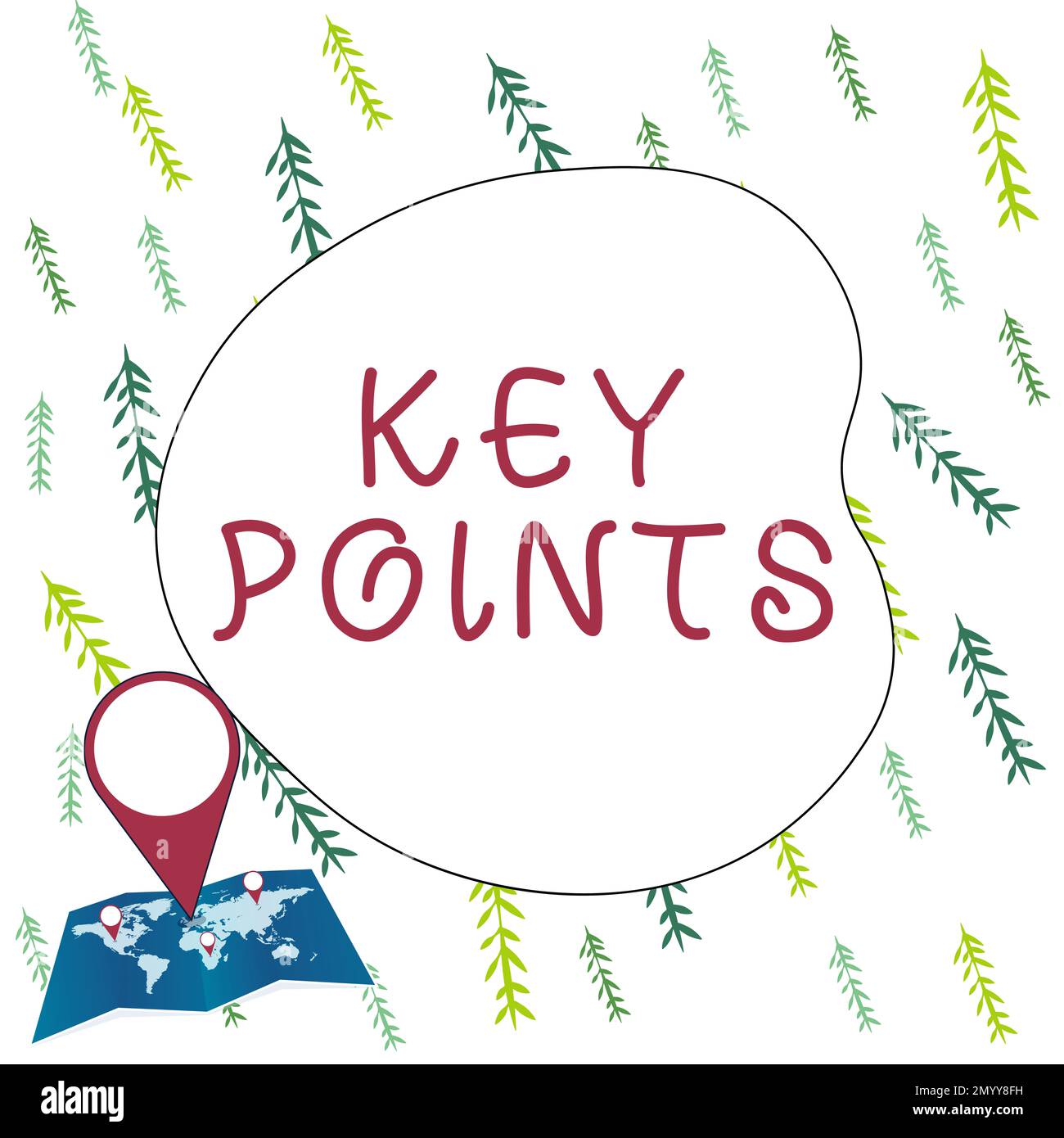 Text showing inspiration Key Points. Business concept most important ...