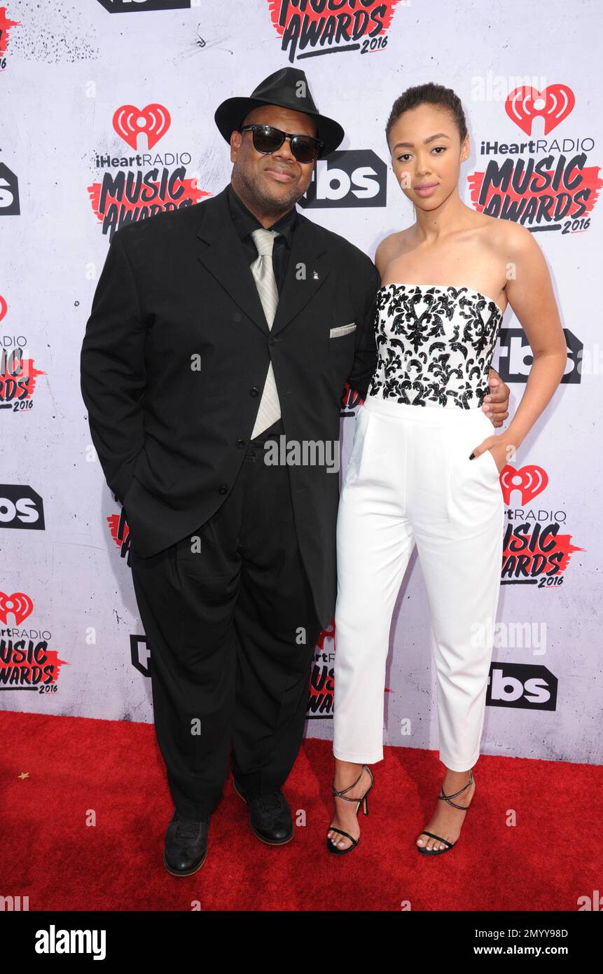 From left, Jimmy Jam and Bella Harris arrive at the iHeartRadio Music ...