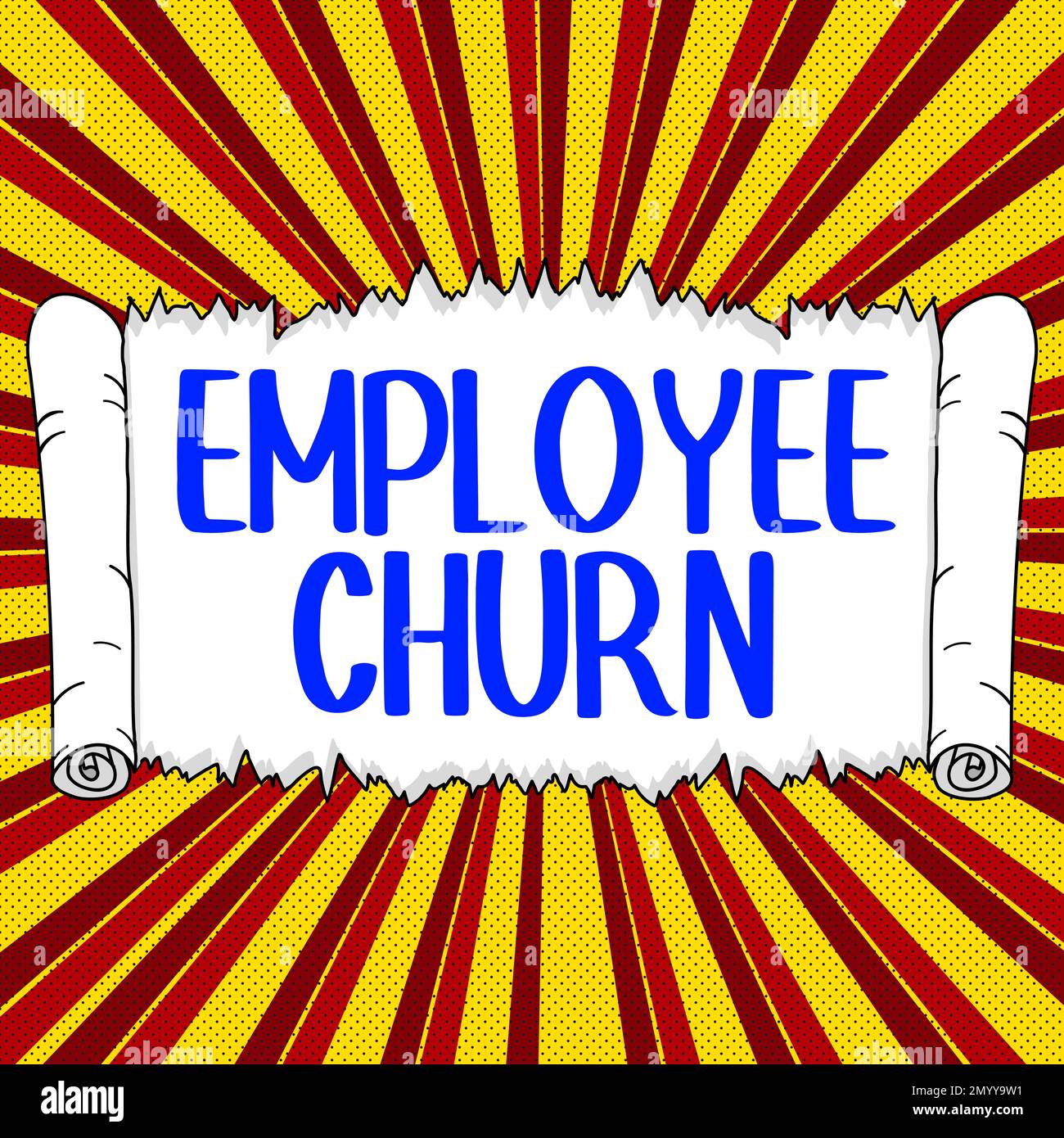 Conceptual display Employee Churn. Business overview rate of change of ...