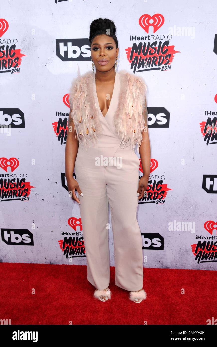 Ta'Rhonda Jones arrives at the iHeartRadio Music Awards at The Forum on ...