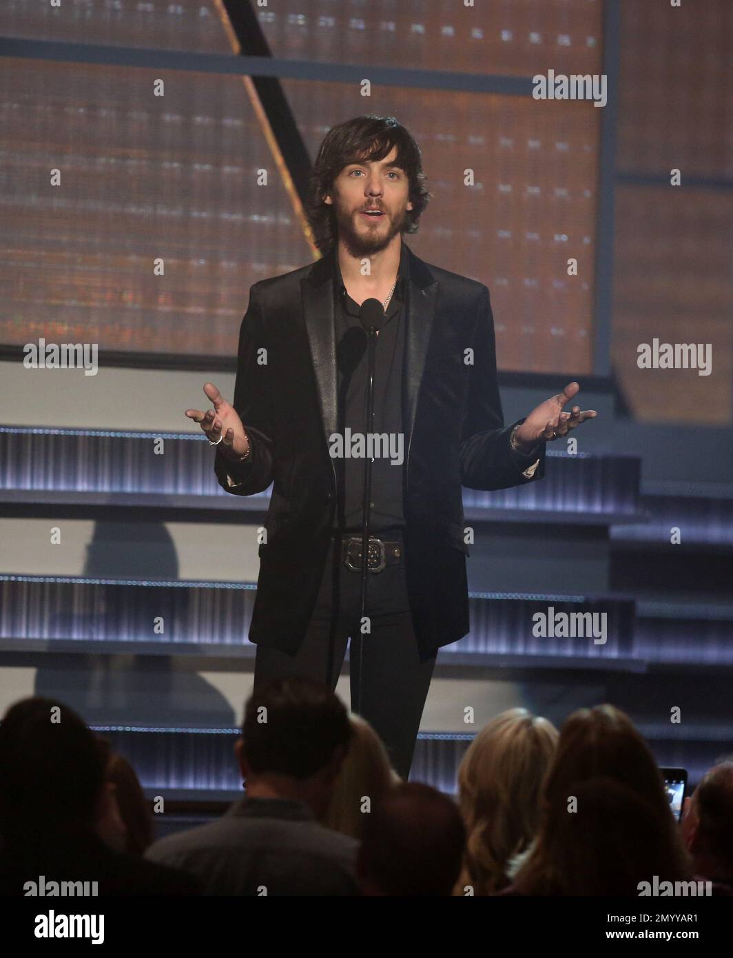 Chris Janson speaks at the 51st annual Academy of Country Music Awards ...