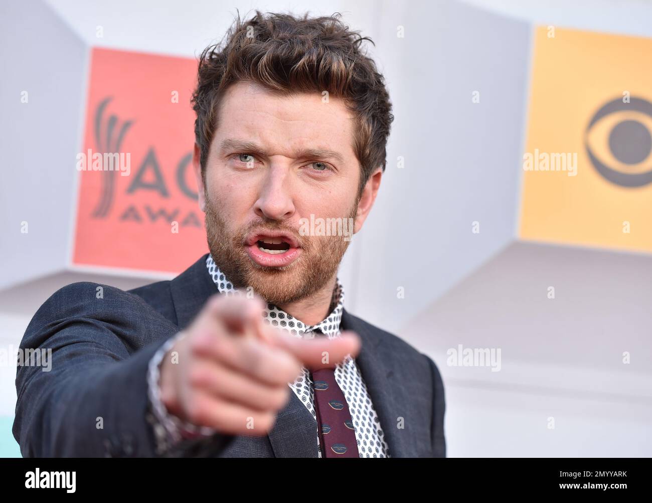 Brett Eldredge arrives at the 51st annual Academy of Country Music ...