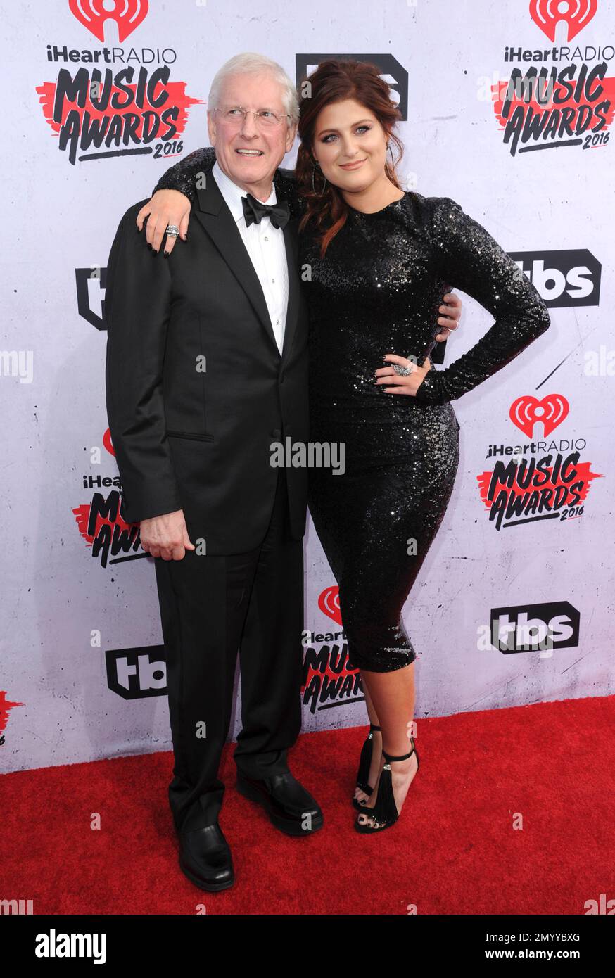 Gary Trainor, left, and Meghan Trainor arrive at the iHeartRadio Music ...