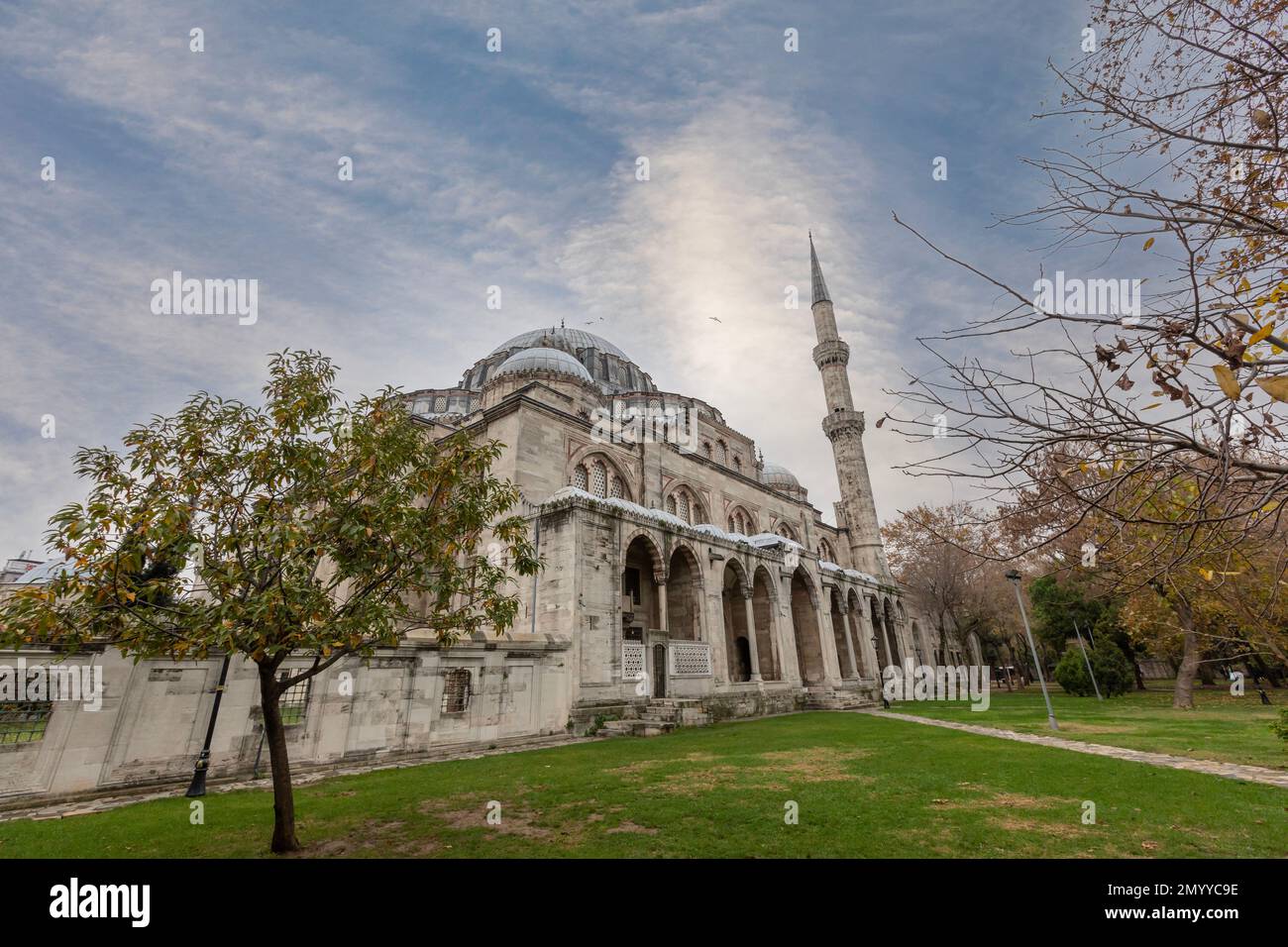 Interior of Sehzade Mosque or Prince's Mosque (Turkish: Sehzade Camii ...