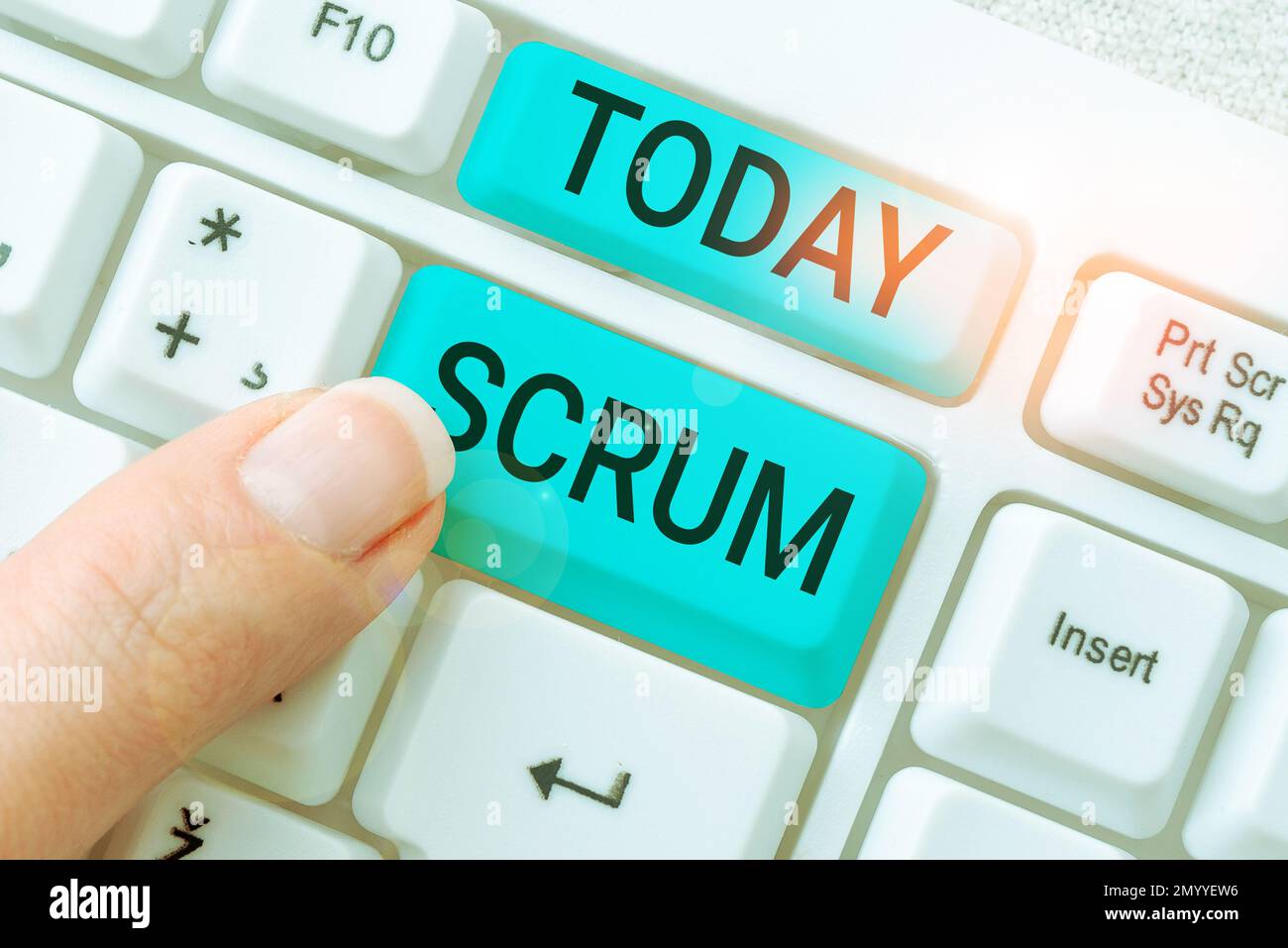 Handwriting text Scrum. Internet Concept handwriting as distinct from print written characters ...