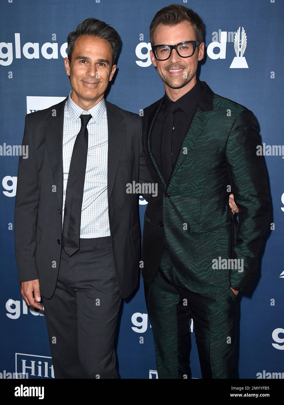 Gary Janetti, left, and Brad Goreski arrive at the 27th Annual GLAAD ...