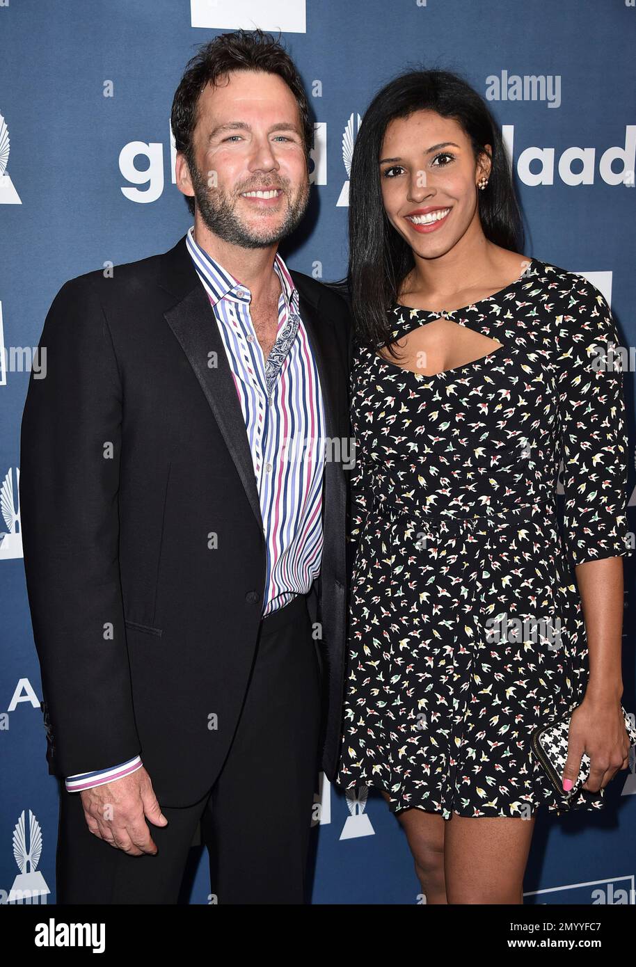 David Millbern, left, and Olivia Harewood arrive at the 27th Annual ...
