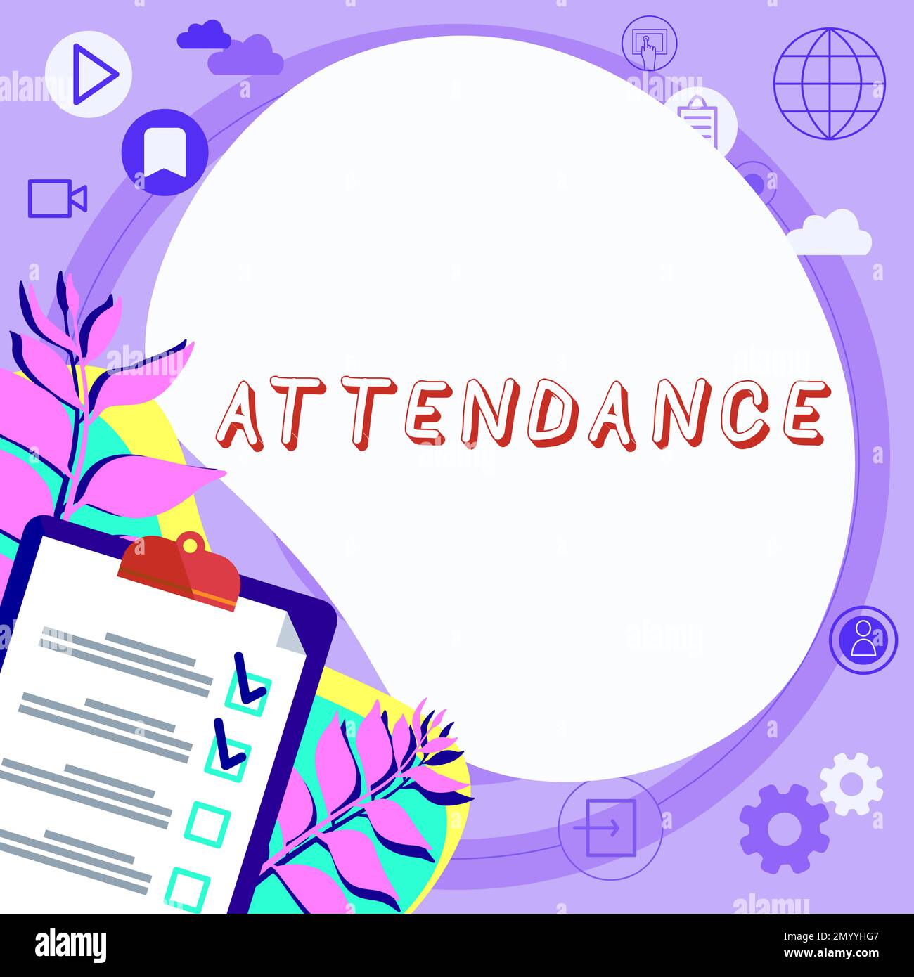 attendance text written on Education background of Back to School ...