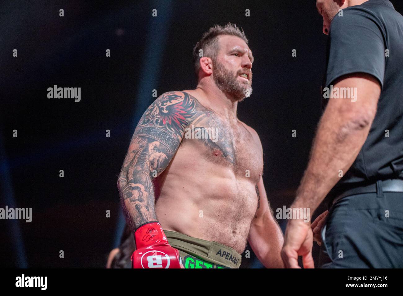 LOS ANGELES, CA - FEBRUARY 4: Ryan Bader prepares to fight Fedor ...