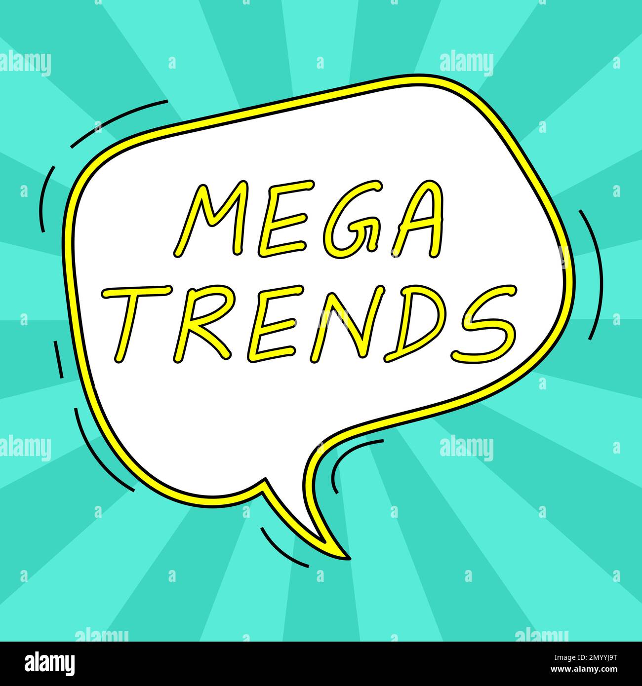 Sign displaying Mega Trends. Word Written on powerful phenomena ...