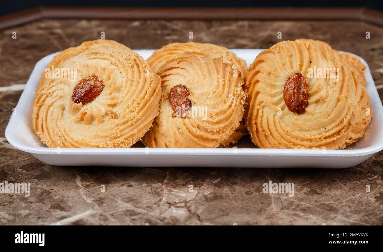 Traditional Persian Cookies with Almonds Stock Photo - Alamy