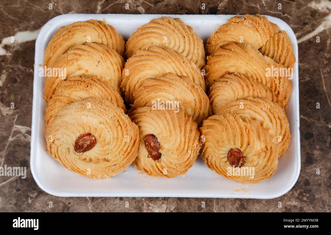 Traditional Persian Cookies with Almonds Stock Photo - Alamy
