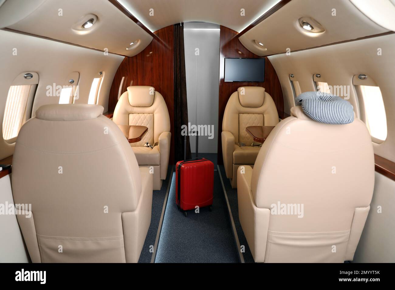 Red light inside airplane hi-res stock photography and images - Alamy