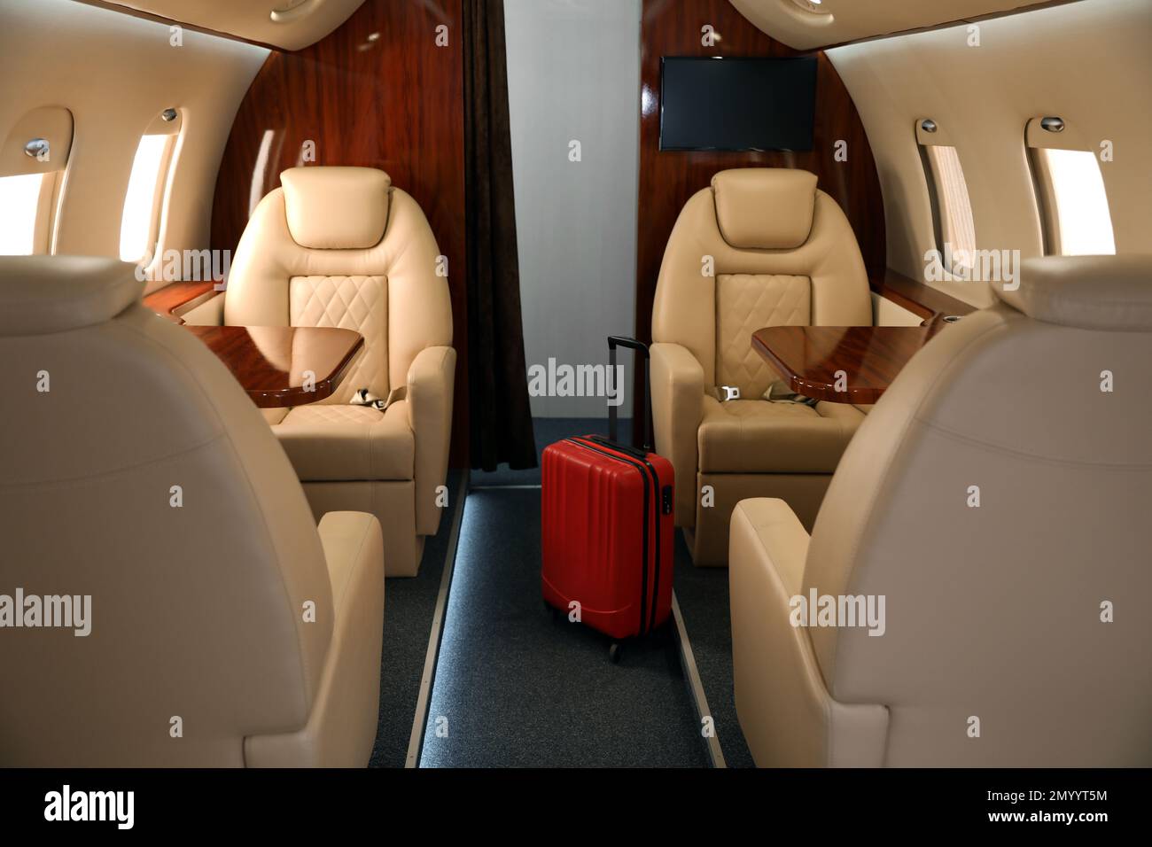 Red light inside airplane hi-res stock photography and images - Alamy
