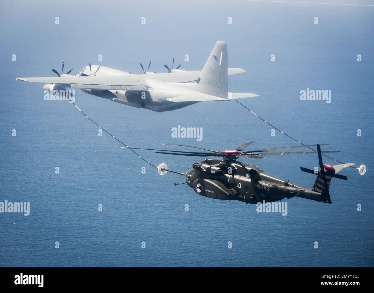 In this March 2016 photo released by the U.S. Navy, An MH-53E Sea ...